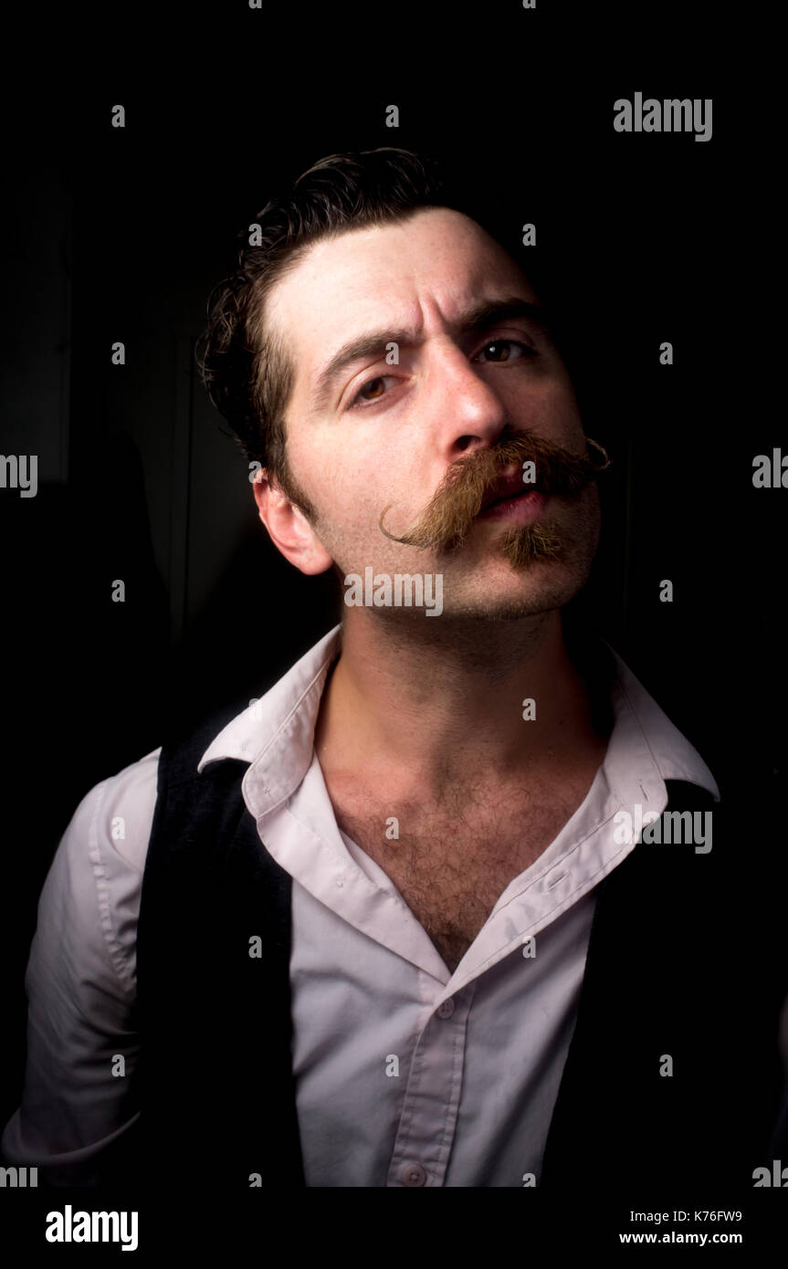 Villain mustache hi-res stock photography and images - Alamy