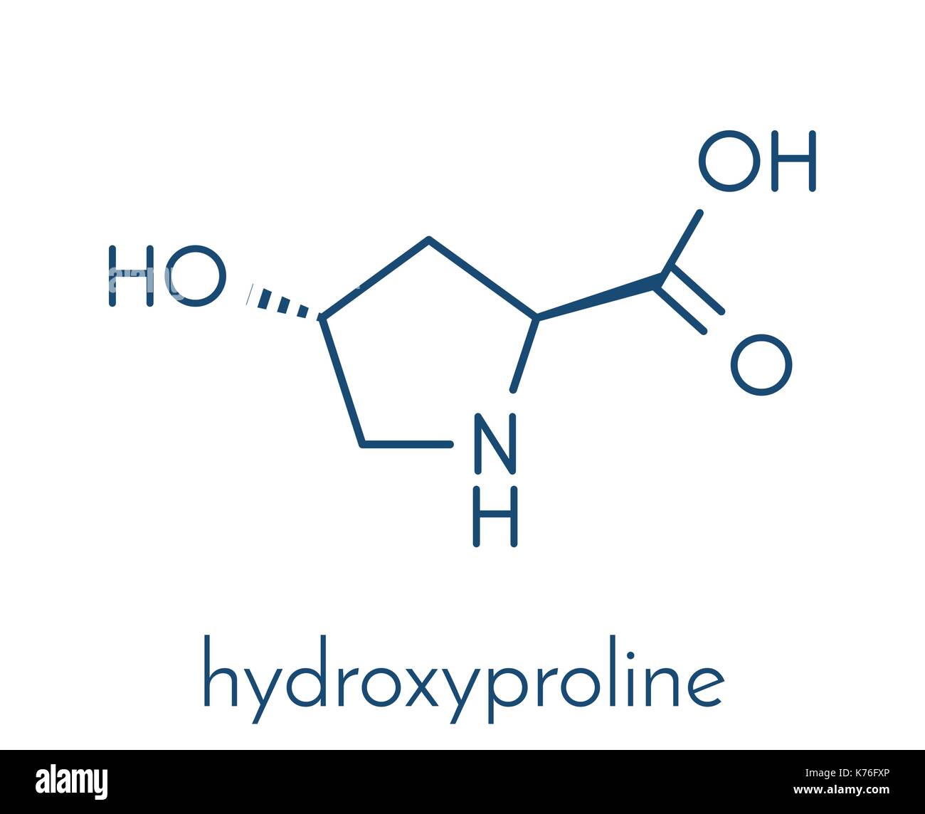 Chemical structure hydroxyproline hyp collagen hi-res stock photography ...