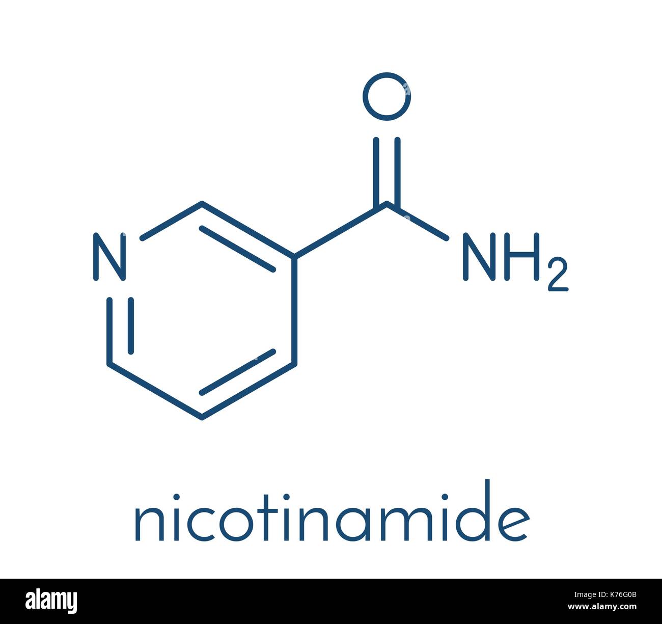 Nicotinamide drug and vitamin molecule. Skeletal formula Stock Vector ...