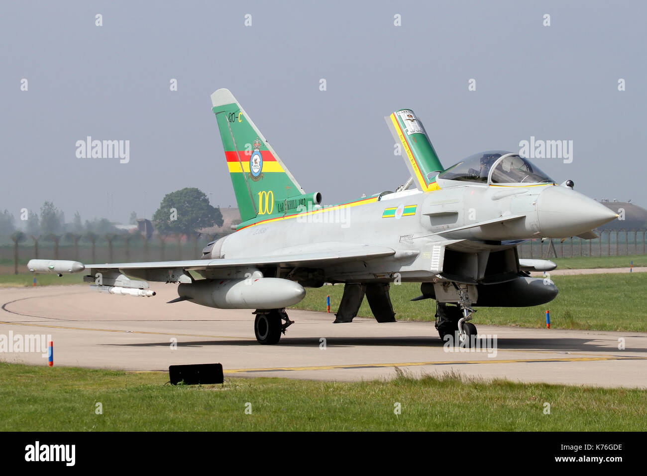 The pilot of the 3 Squadron 100 anniversary marked RAF Typhoon flips ...