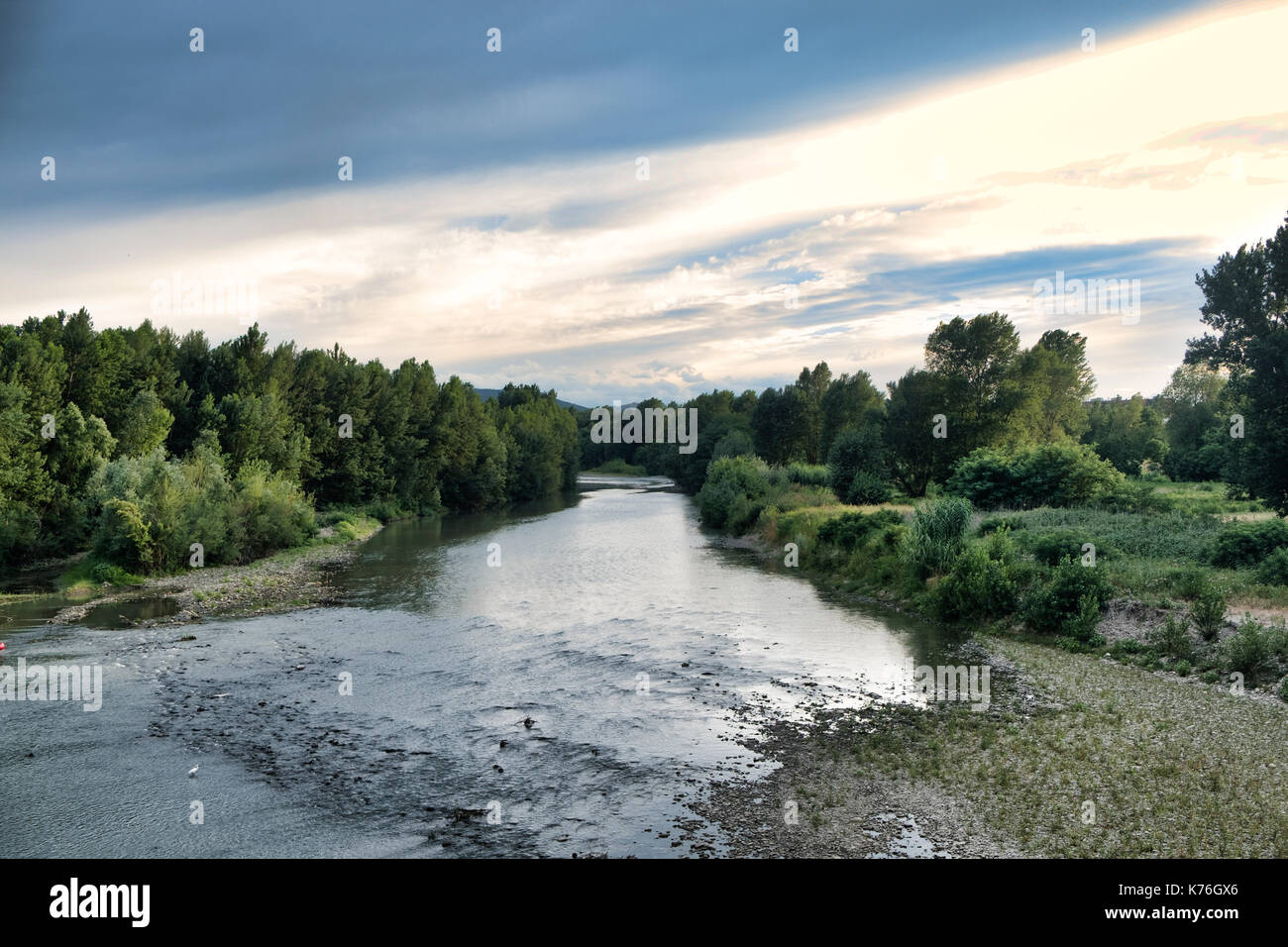 The Reno river at Bologna (Emilia Romagna, Italy) at summer Stock Photo ...