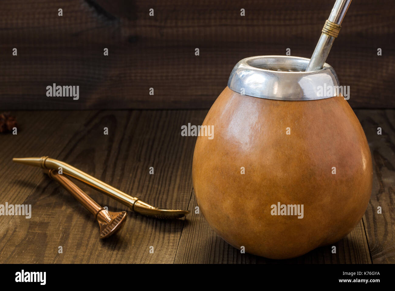 yerba mate with accesories. yerba mate concept scene Stock Photo - Alamy