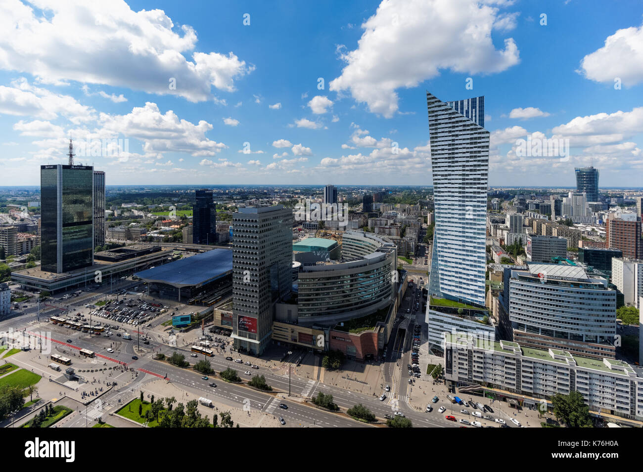 Warsaw city panorama view hi-res stock photography and images - Alamy