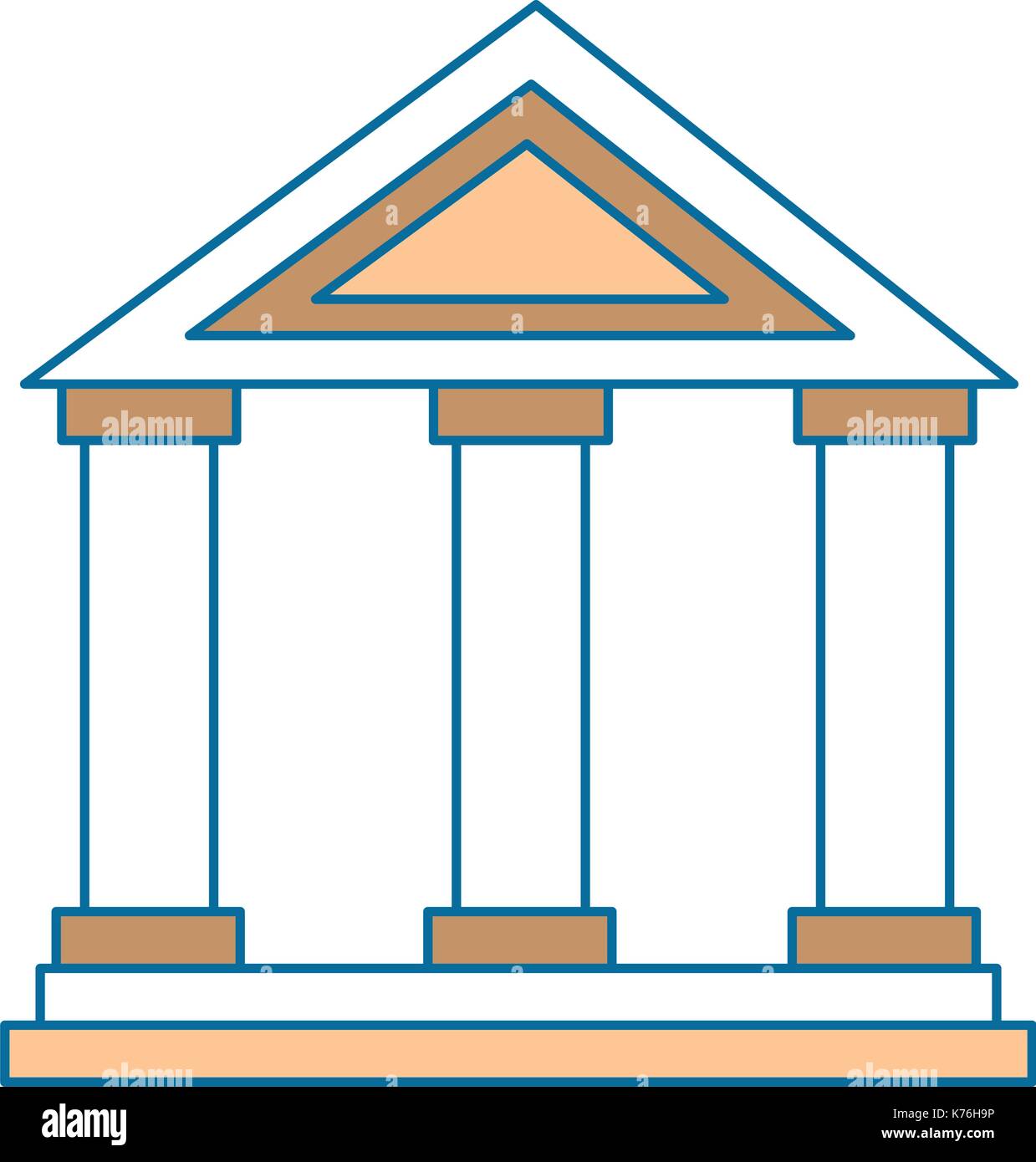 building with columns icon vector illustration design Stock Vector ...