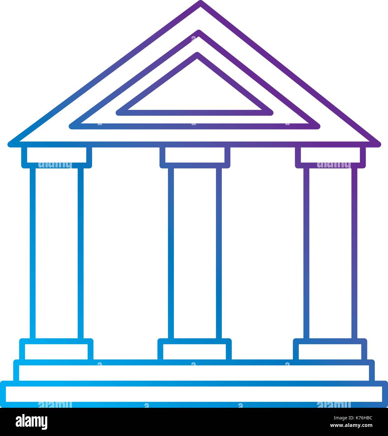 building with columns icon vector illustration design Stock Vector ...