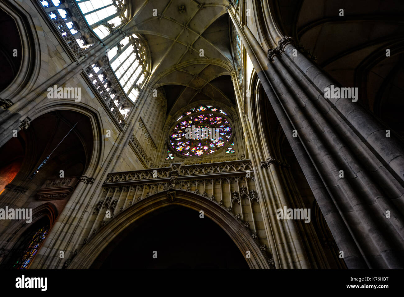 Stained glass gothic architecture hi-res stock photography and images ...