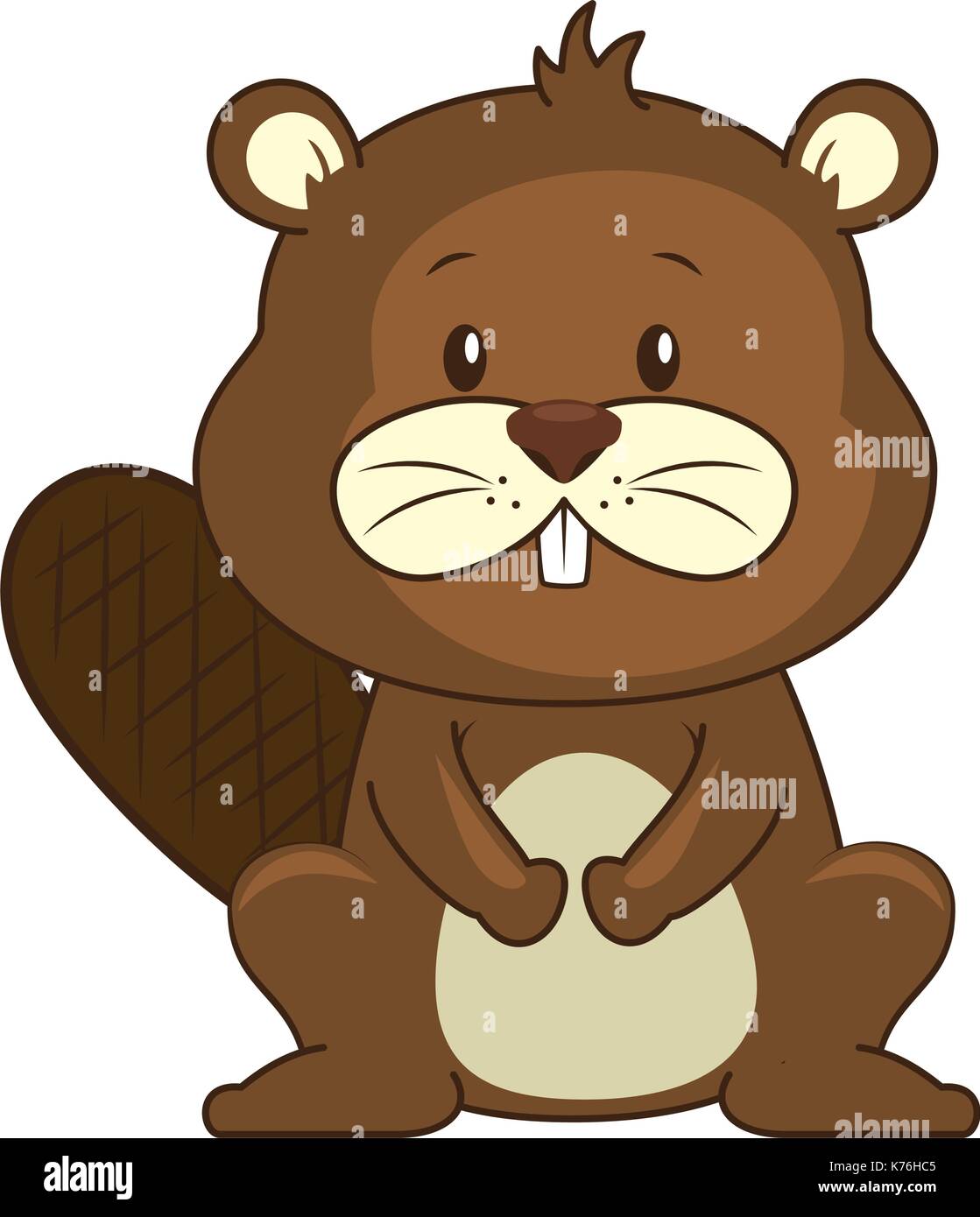 cute beaver character icon vector illustration design Stock Vector ...