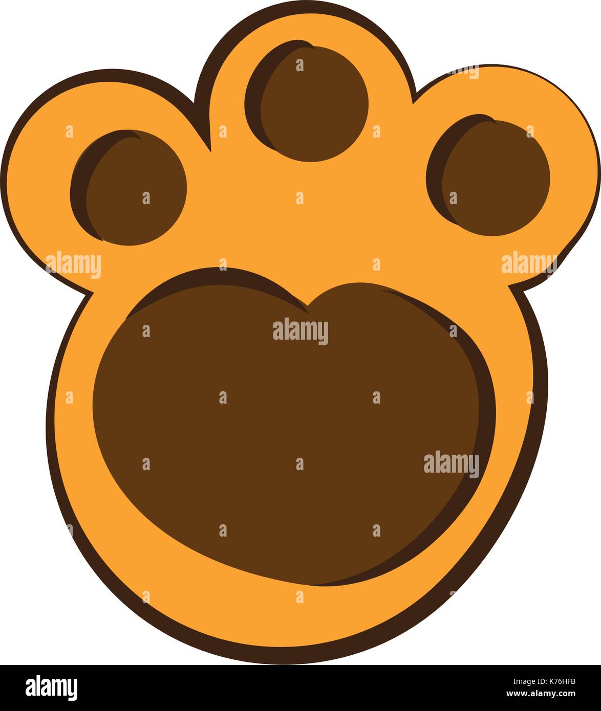 feline paw footprint isolated icon vector illustration design Stock ...