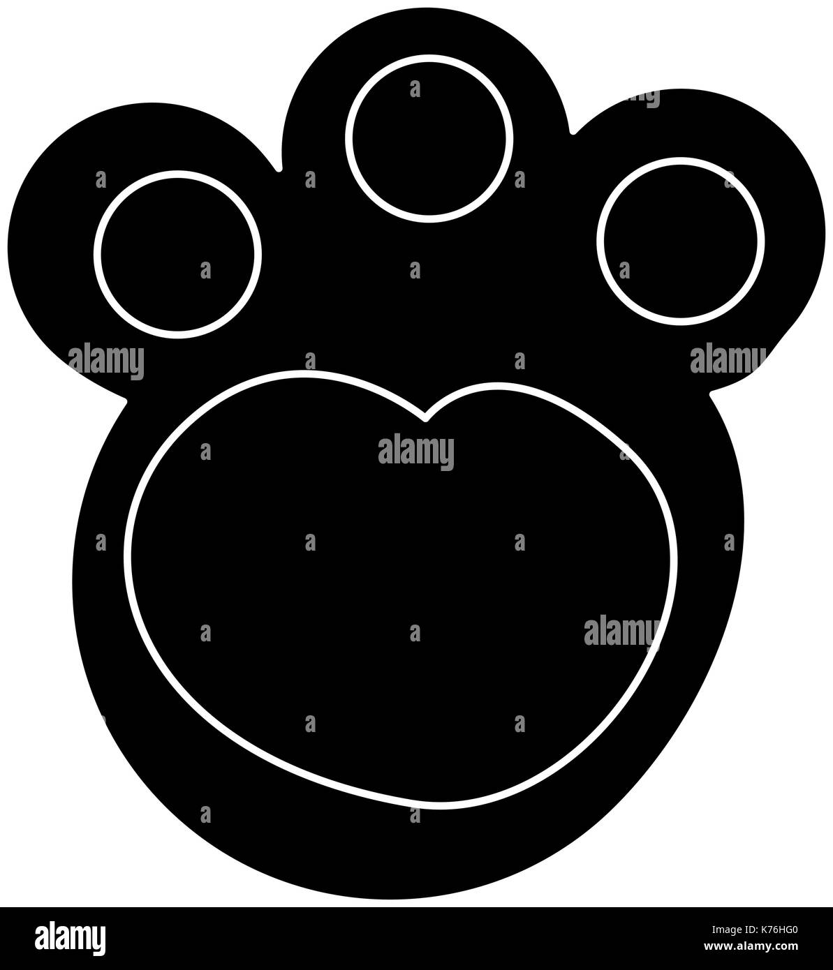 feline paw footprint isolated icon vector illustration design Stock ...