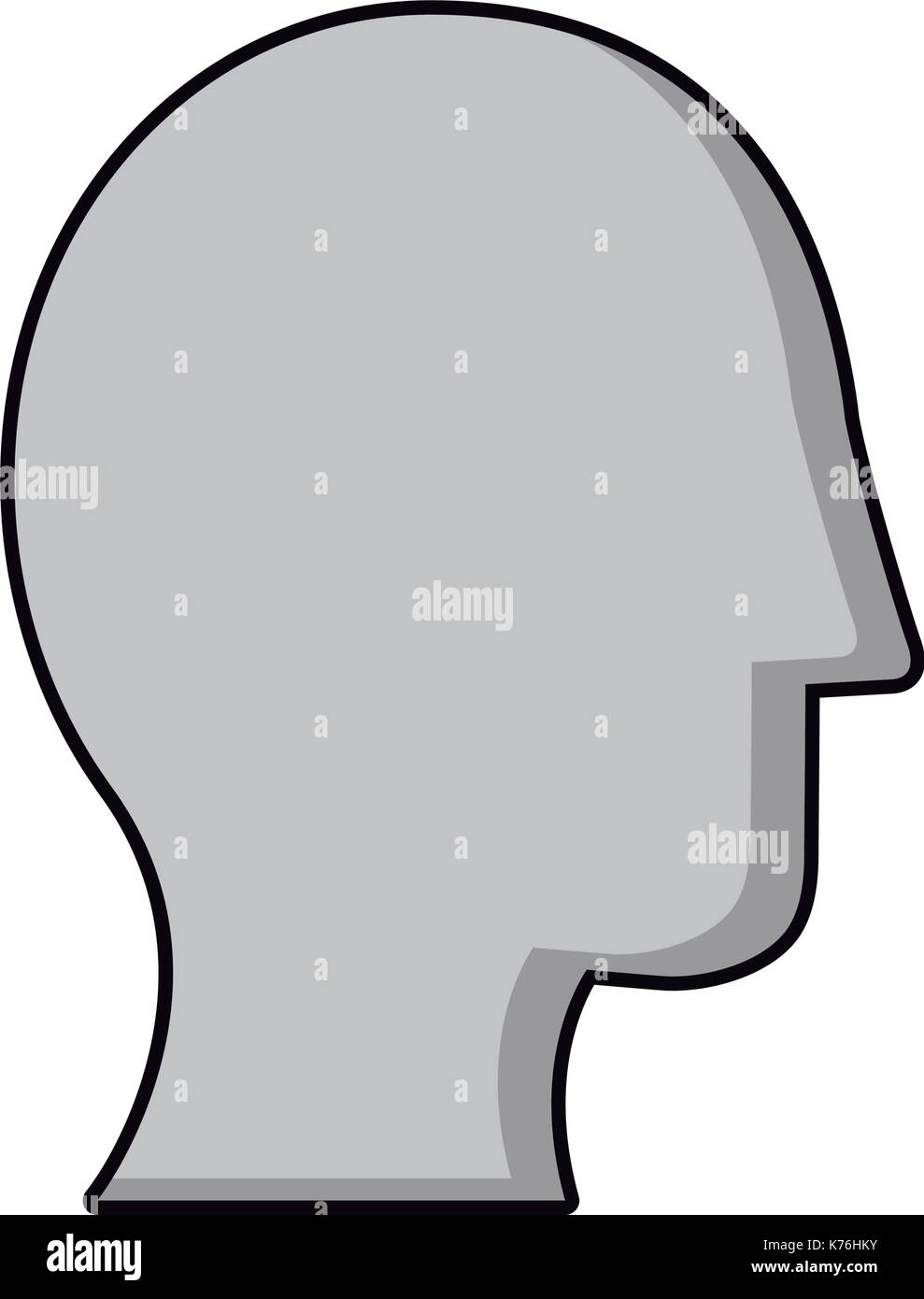 head profile icon over white background vector illustration Stock ...
