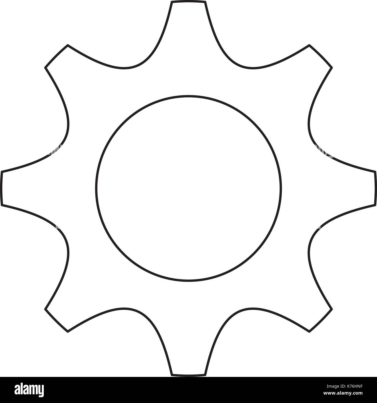 gear wheel icon over white background vector illustration Stock Vector ...