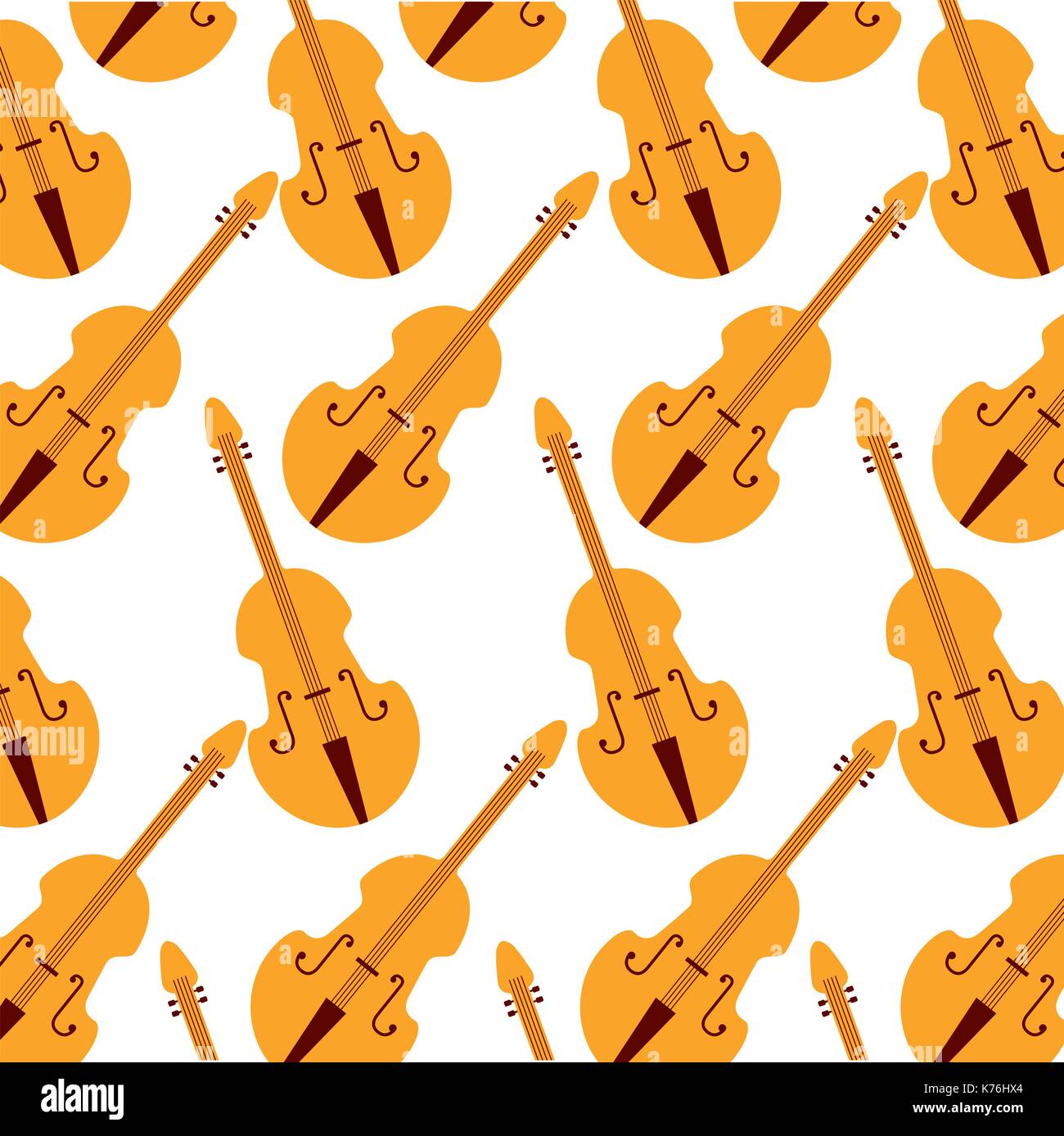 fiddle classic instrument seamless pattern image Stock Vector Image ...