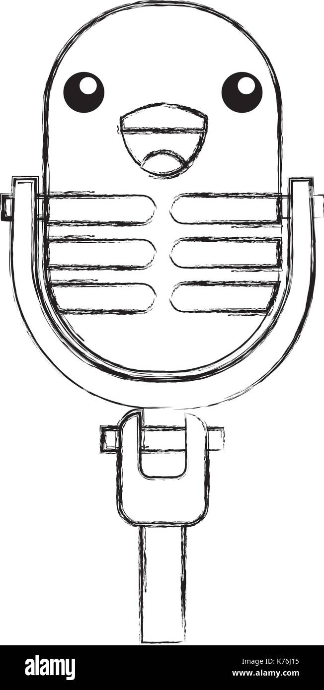 kawaii microphone sound music equipment Stock Vector Image & Art - Alamy