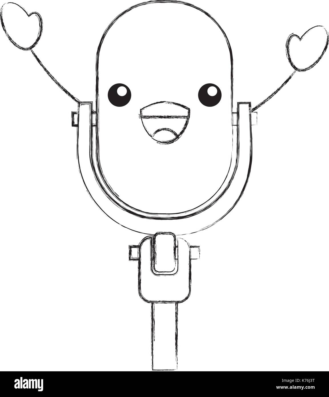 kawaii microphone sound music equipment Stock Vector Image & Art - Alamy
