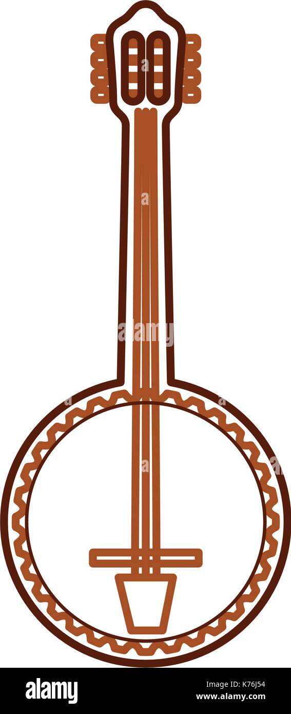 banjo jazz instrument musical festival celebration Stock Vector Image ...