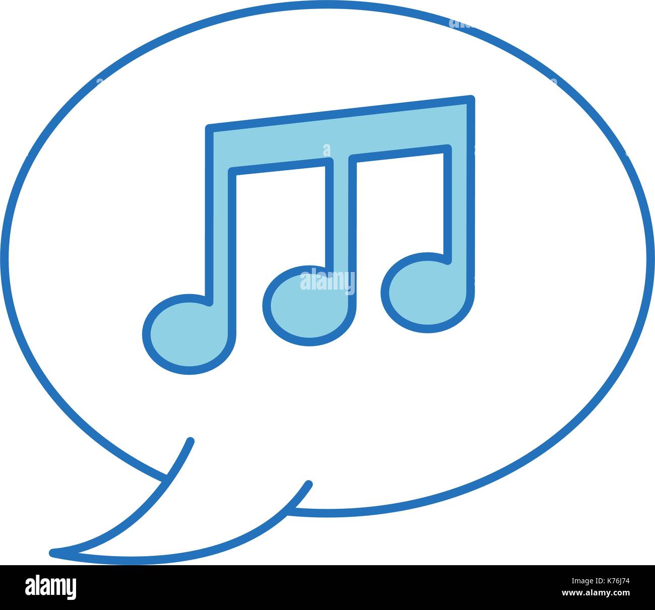 speaker bubble note music melody composition Stock Vector Image & Art ...