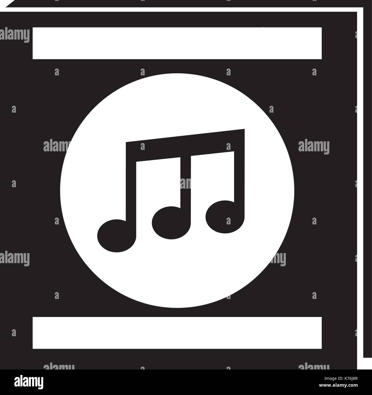 envelope for music album note musical flat design Stock Vector Image ...