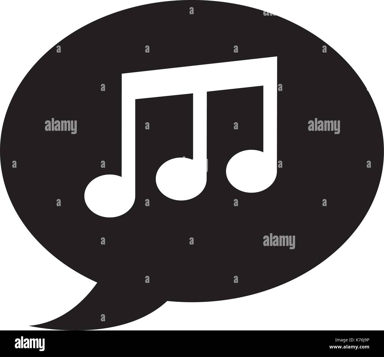 speaker bubble note music melody composition Stock Vector Image & Art ...