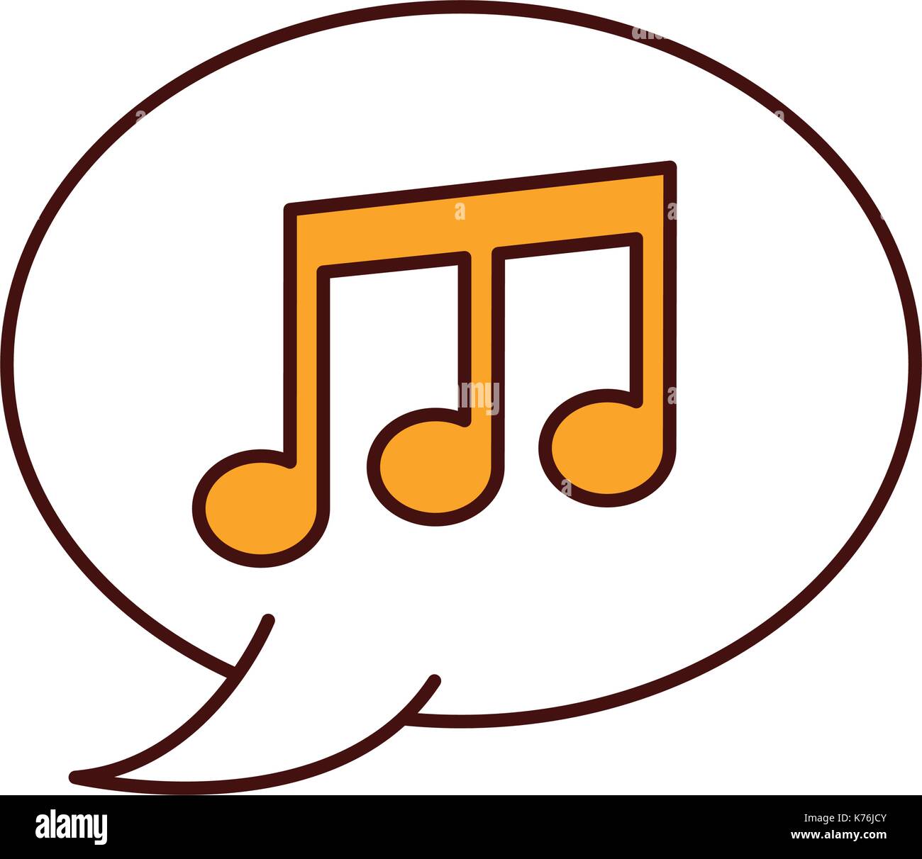 Musical note speech bubble hi-res stock photography and images - Alamy