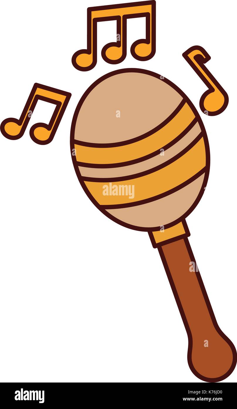 maraca note music instrument musical festival celebration Stock Vector ...