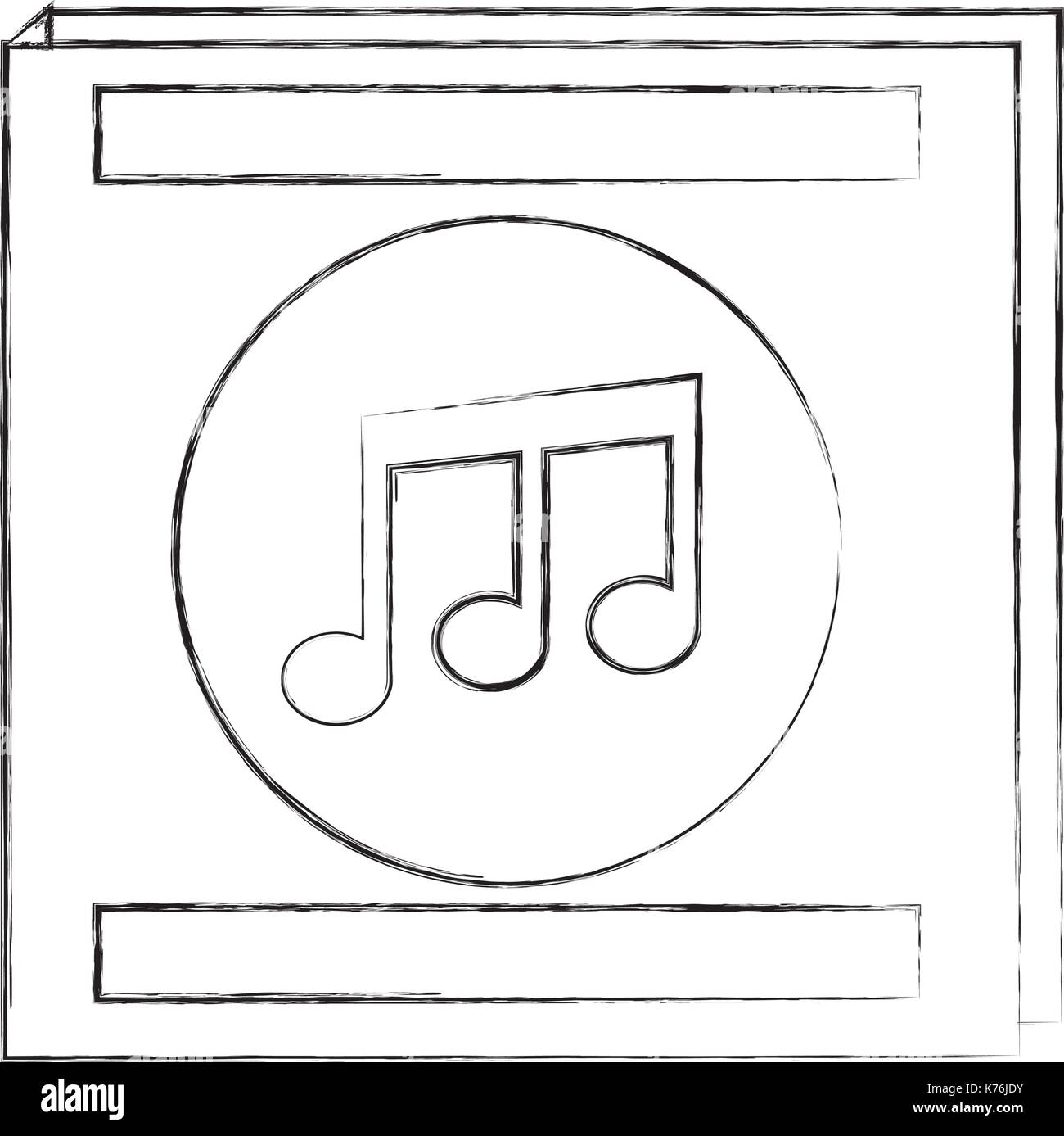 envelope for music album note musical flat design Stock Vector Image ...