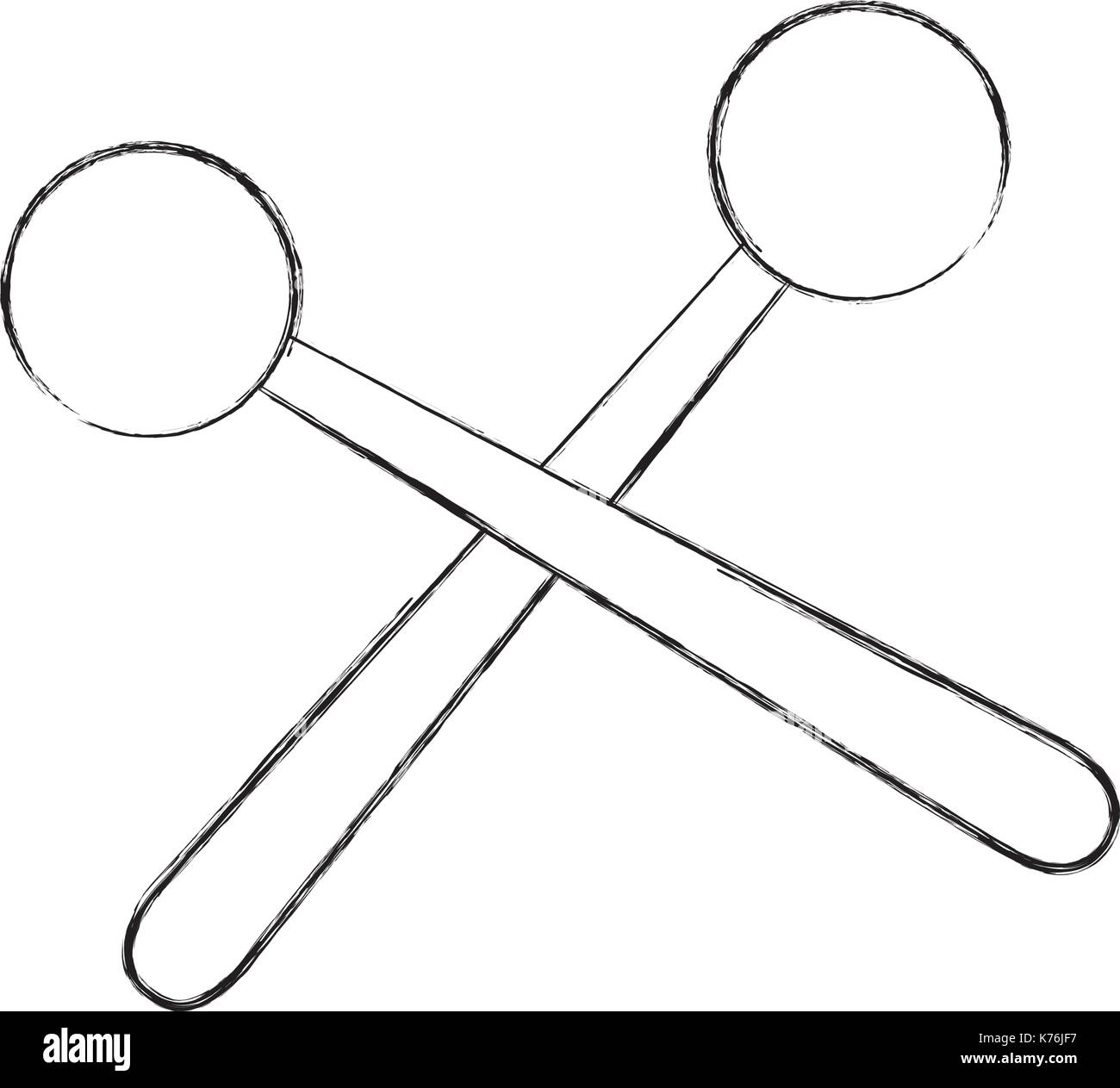 Wooden rhythm stick Stock Vector Images - Alamy
