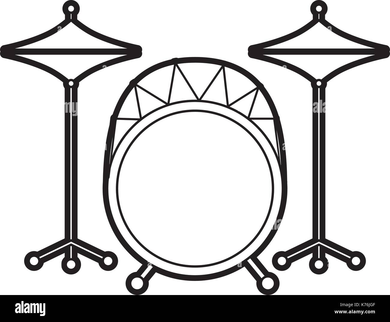 Battery instrument musical icon Cut Out Stock Images & Pictures - Alamy