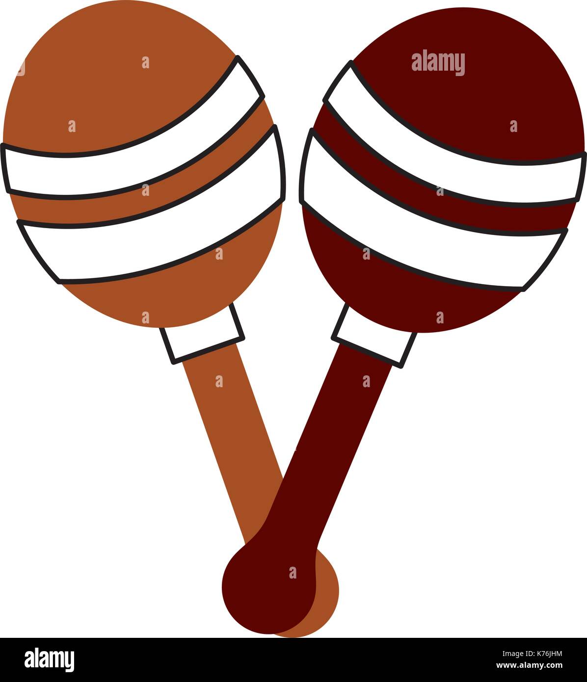 maracas instrument musical festival celebration Stock Vector Image ...