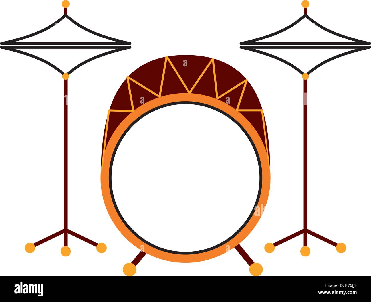 battery instrument musical drums concert icon Stock Vector Image & Art ...