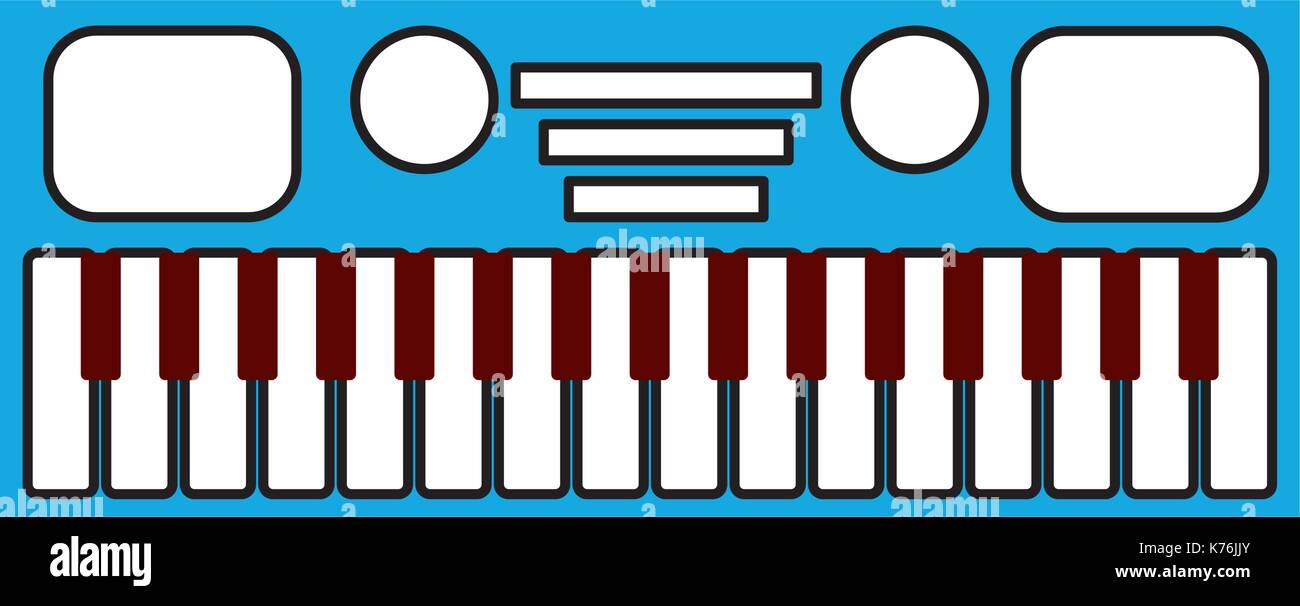 synthesizer electronic instrument keyboard musical Stock Vector Image ...