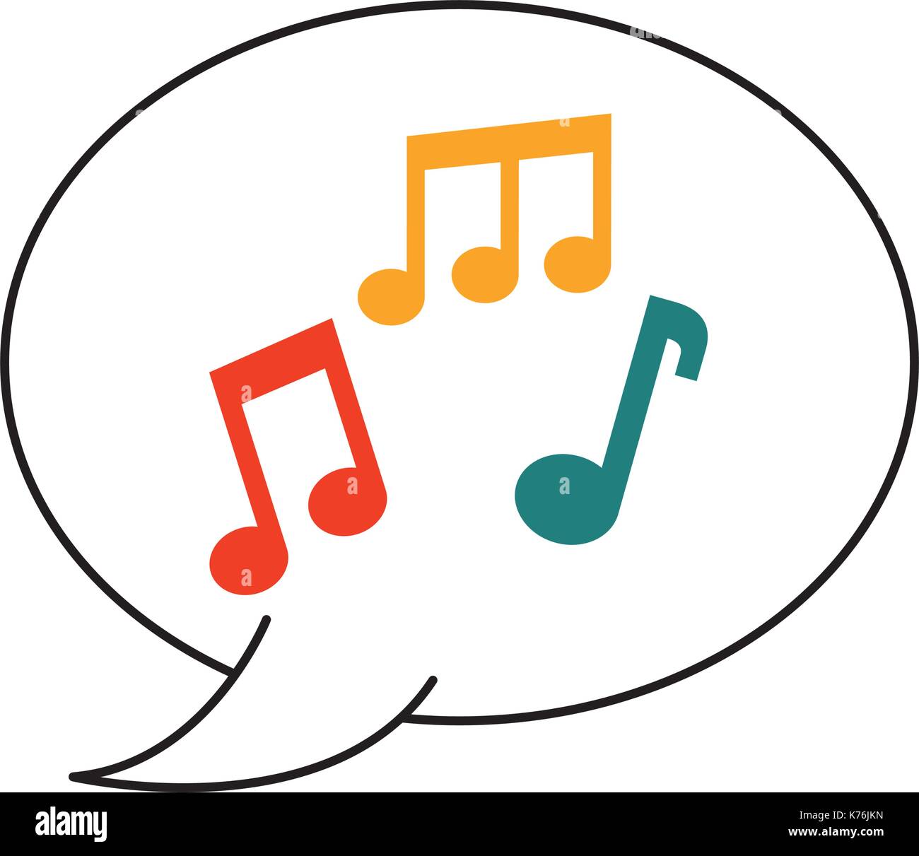 speaker bubble note music melody composition Stock Vector Image & Art ...