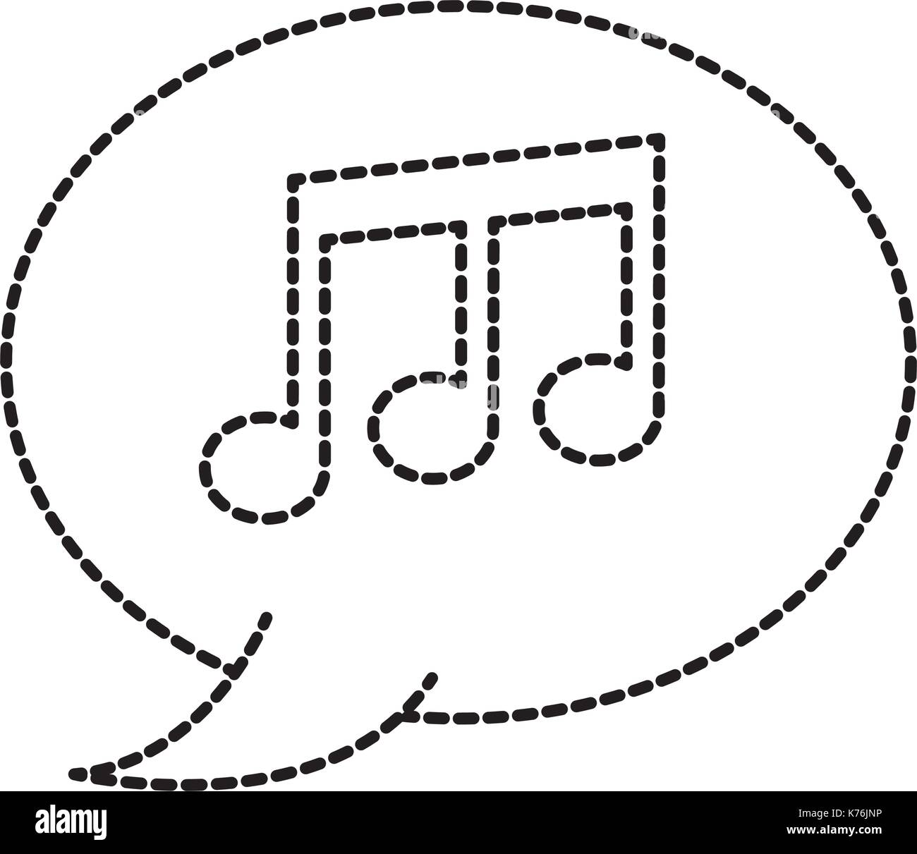 speaker bubble note music melody composition Stock Vector Image & Art ...