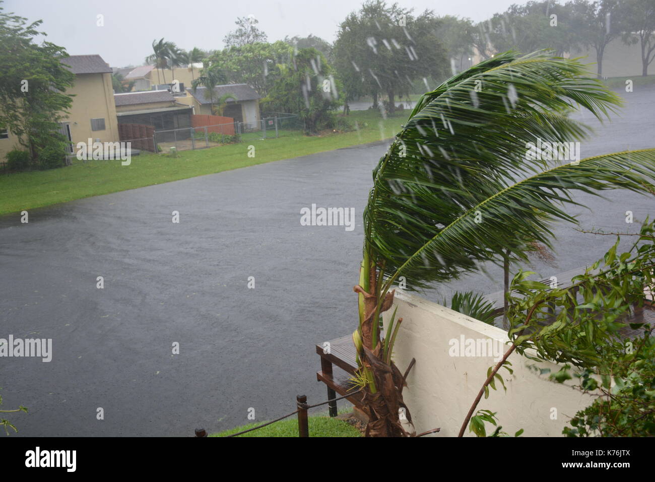 Hurricane Irma in Miami (Kendall Area 33173 Stock Photo - Alamy