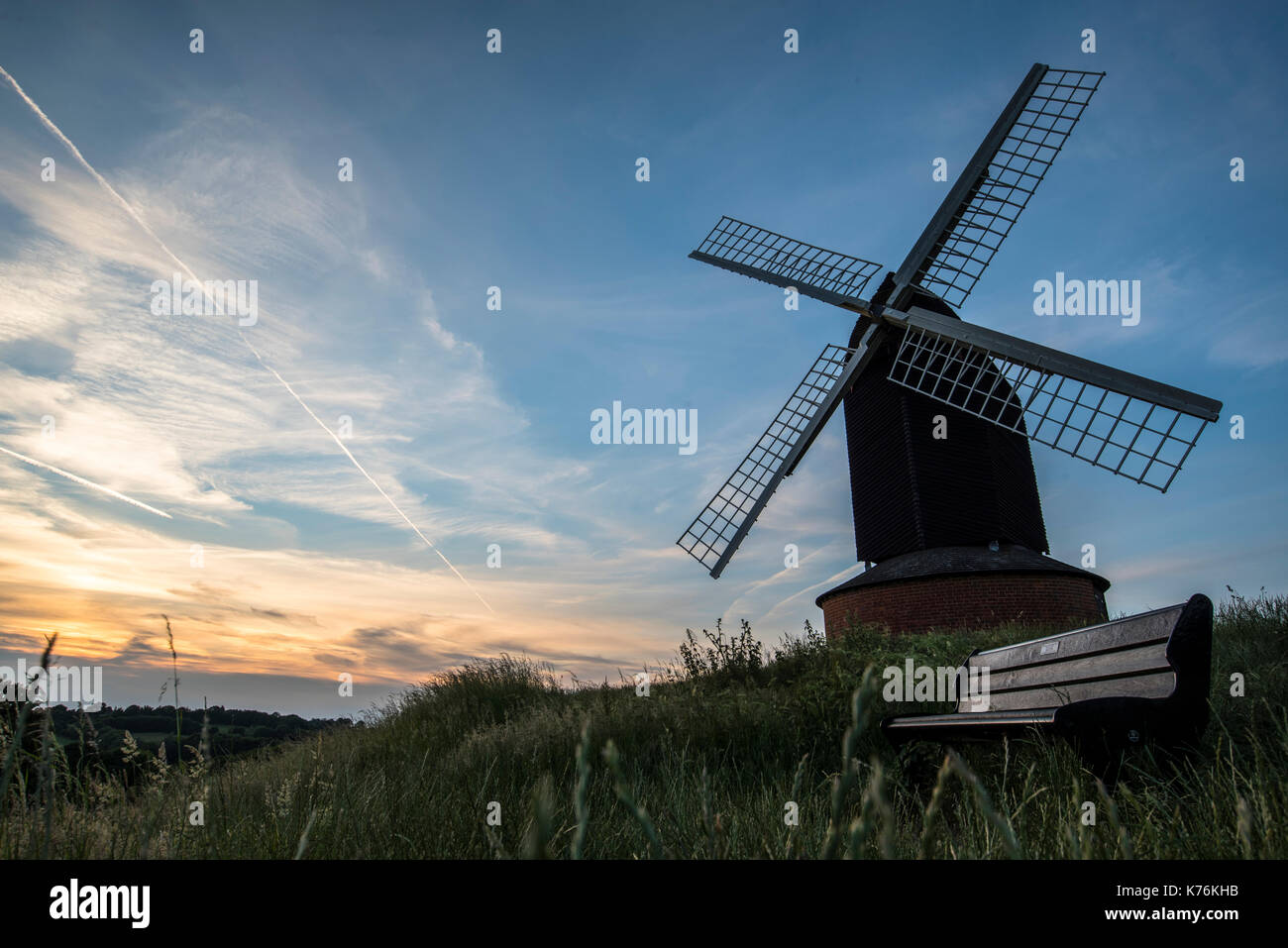 Brill Windmill, Buckinghamshire. Sunset, UK Stock Photo - Alamy