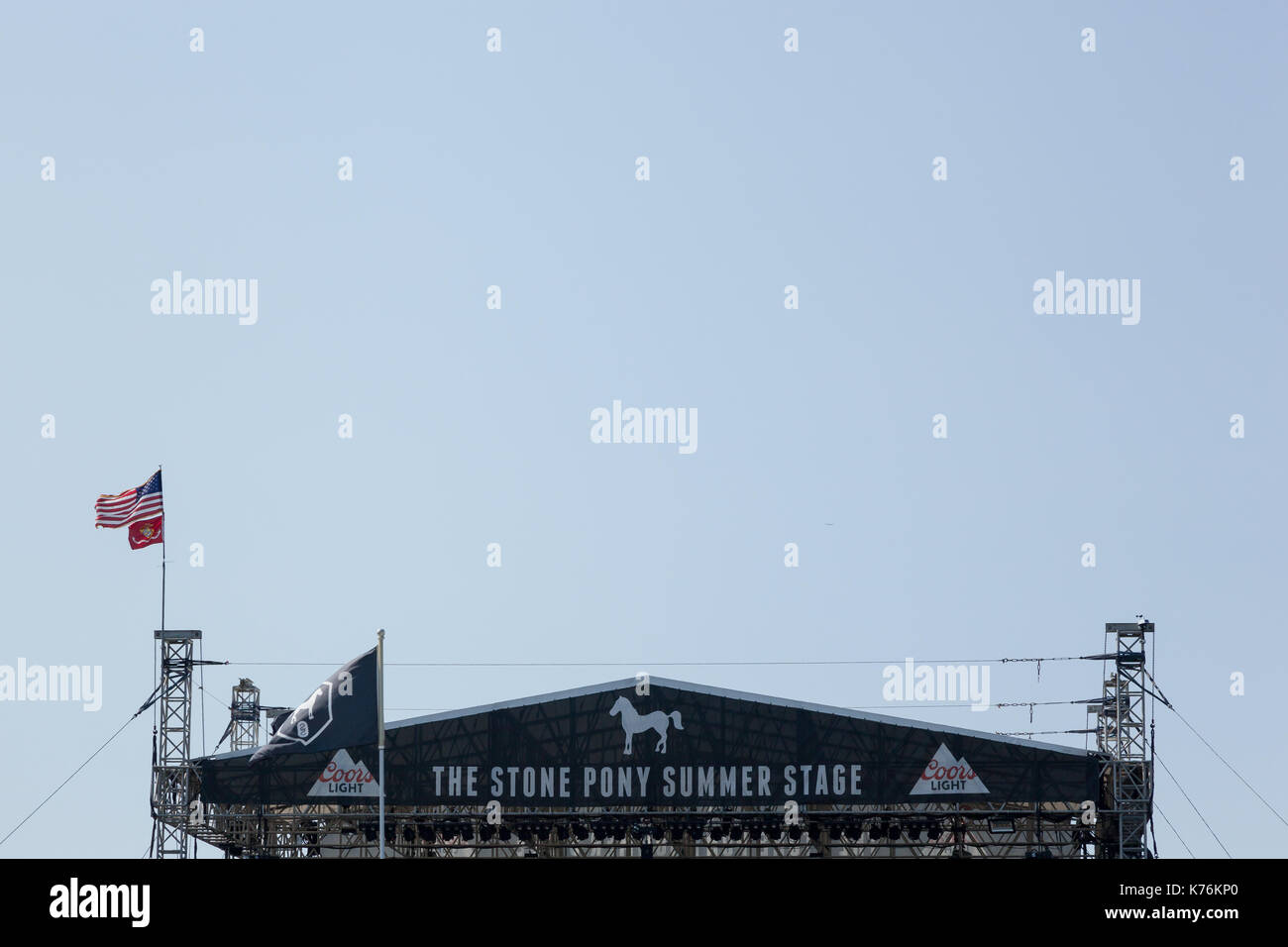 ASBURY PARK, NEW JERSEY - September 10, 2017: A view of the top of the Stone Pony Summer Stage ...