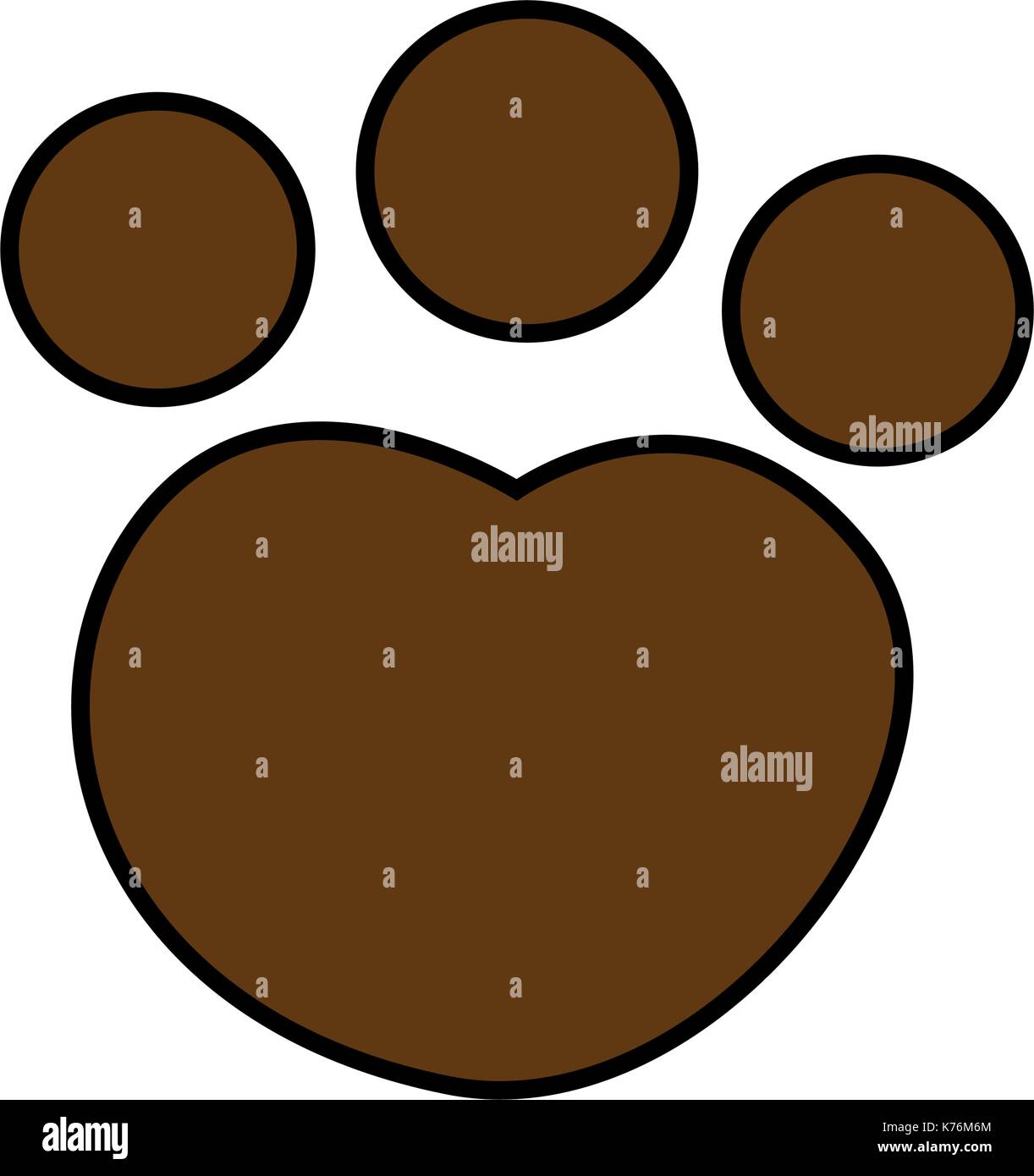 feline paw footprint isolated icon vector illustration design Stock ...
