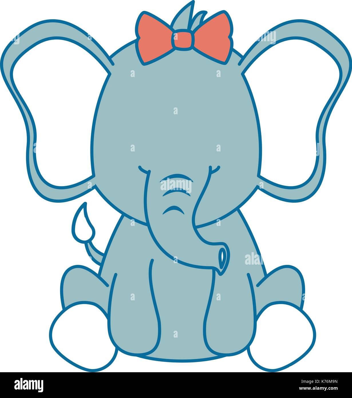 cute female elephant character icon vector illustration design Stock ...