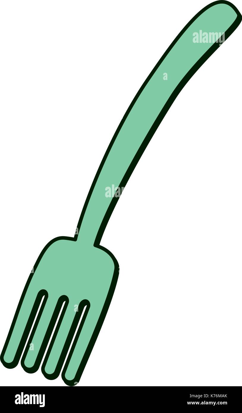 fork icon over white background vector illustration Stock Vector Image ...