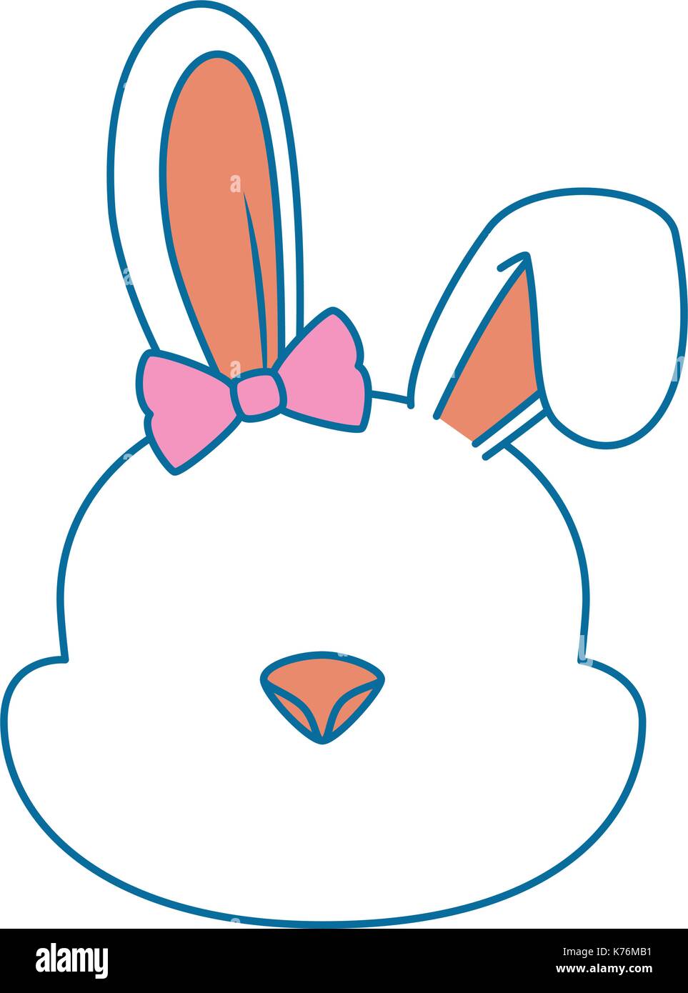 cute female rabbit character icon vector illustration design Stock ...