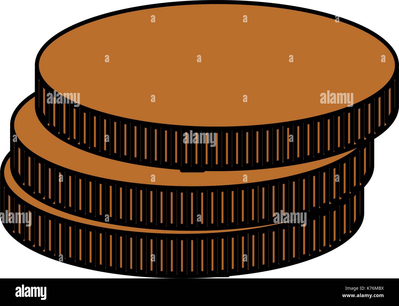 money coins icon over white background vector illustration Stock Vector ...