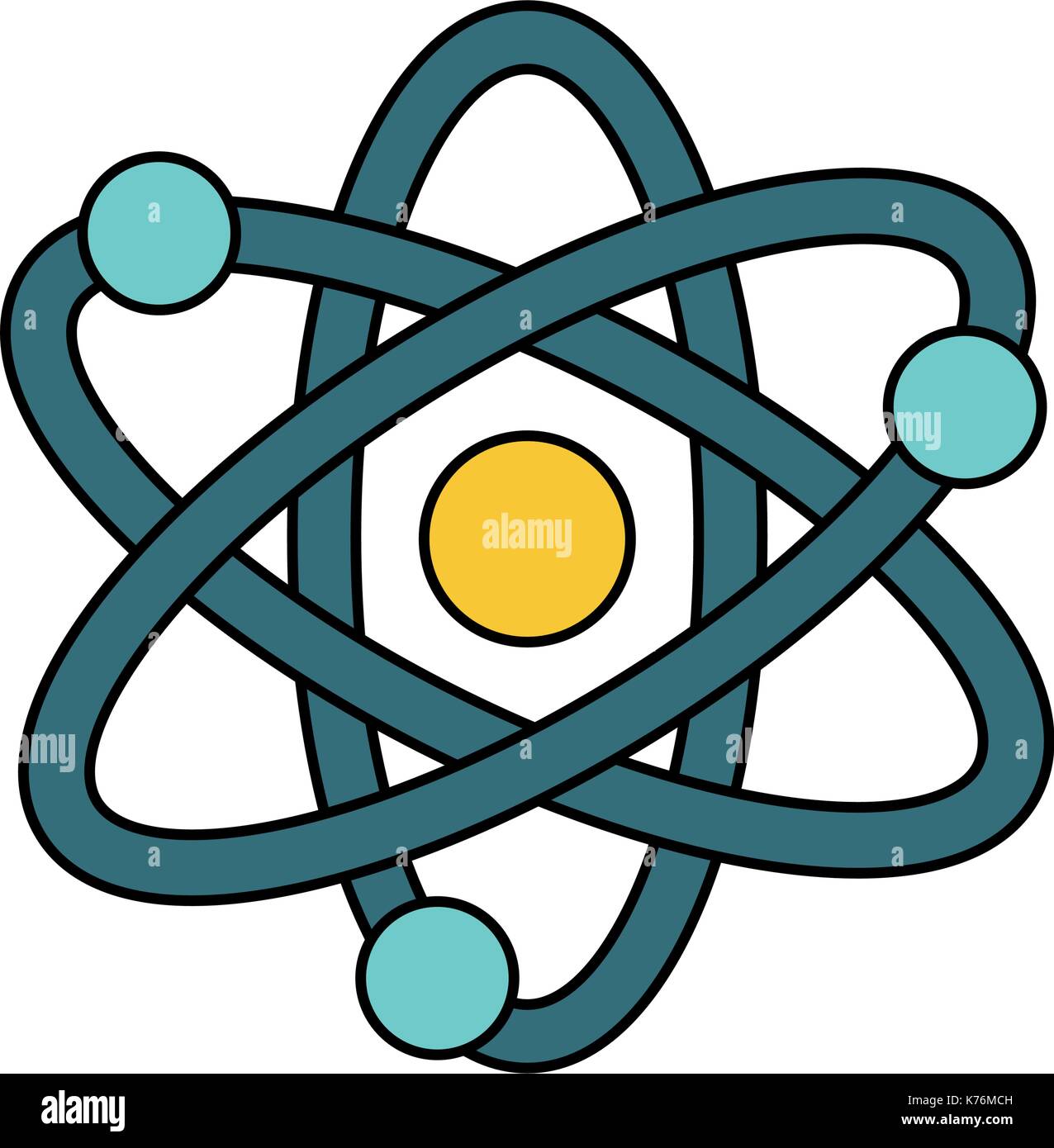 atom icon over white background vector illustration Stock Vector Image ...