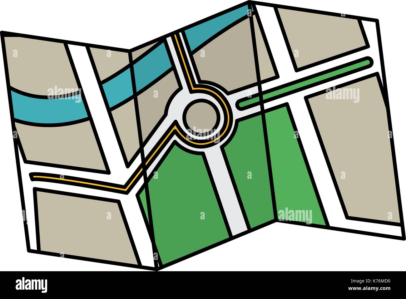 city map icon over white background vector illustration Stock Vector ...