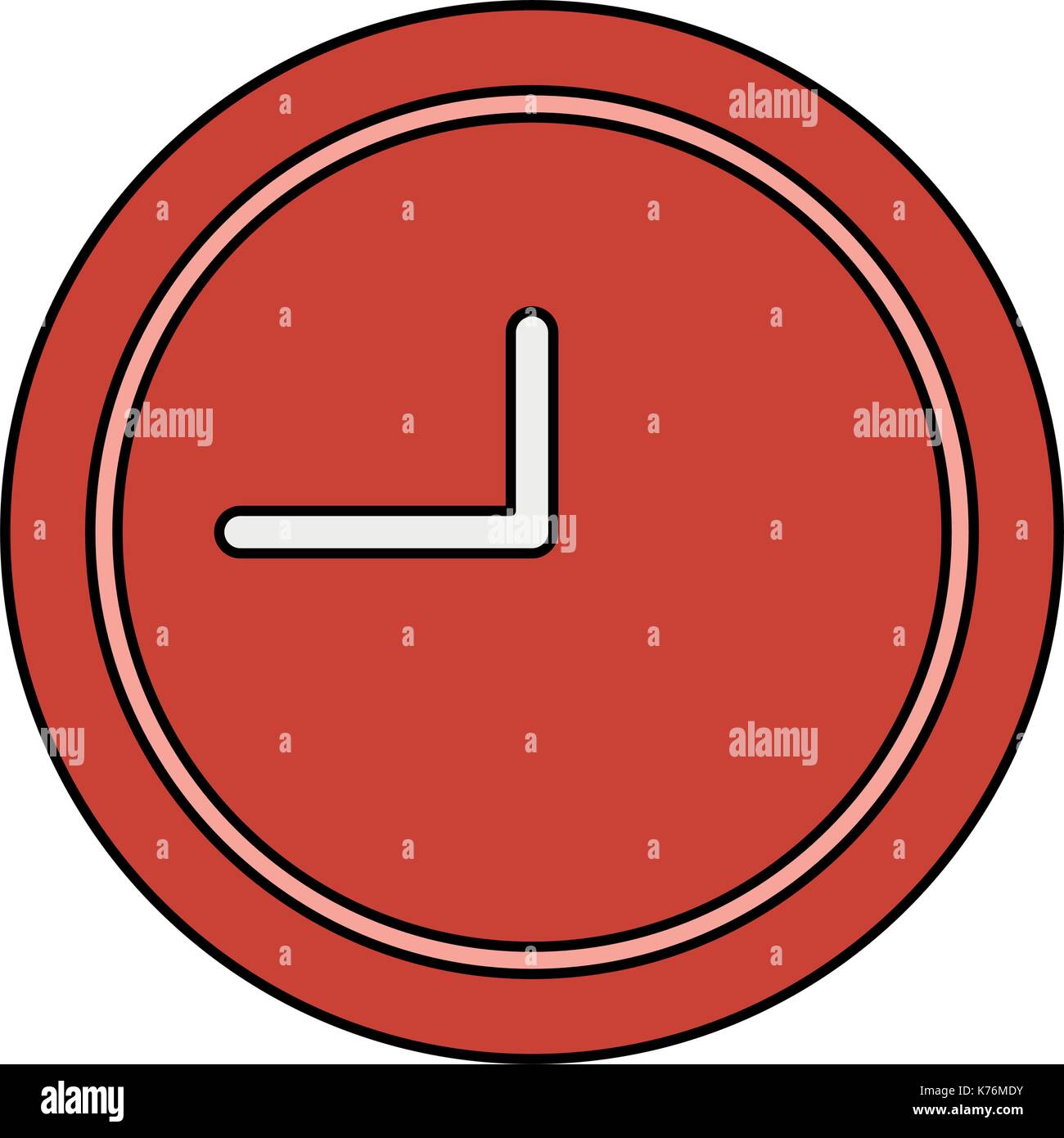 clock icon over white background vector illustration Stock Vector Image ...