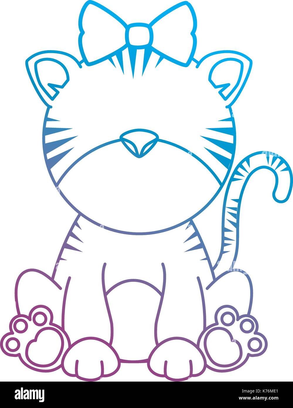 cute female tiger character icon vector illustration design Stock ...