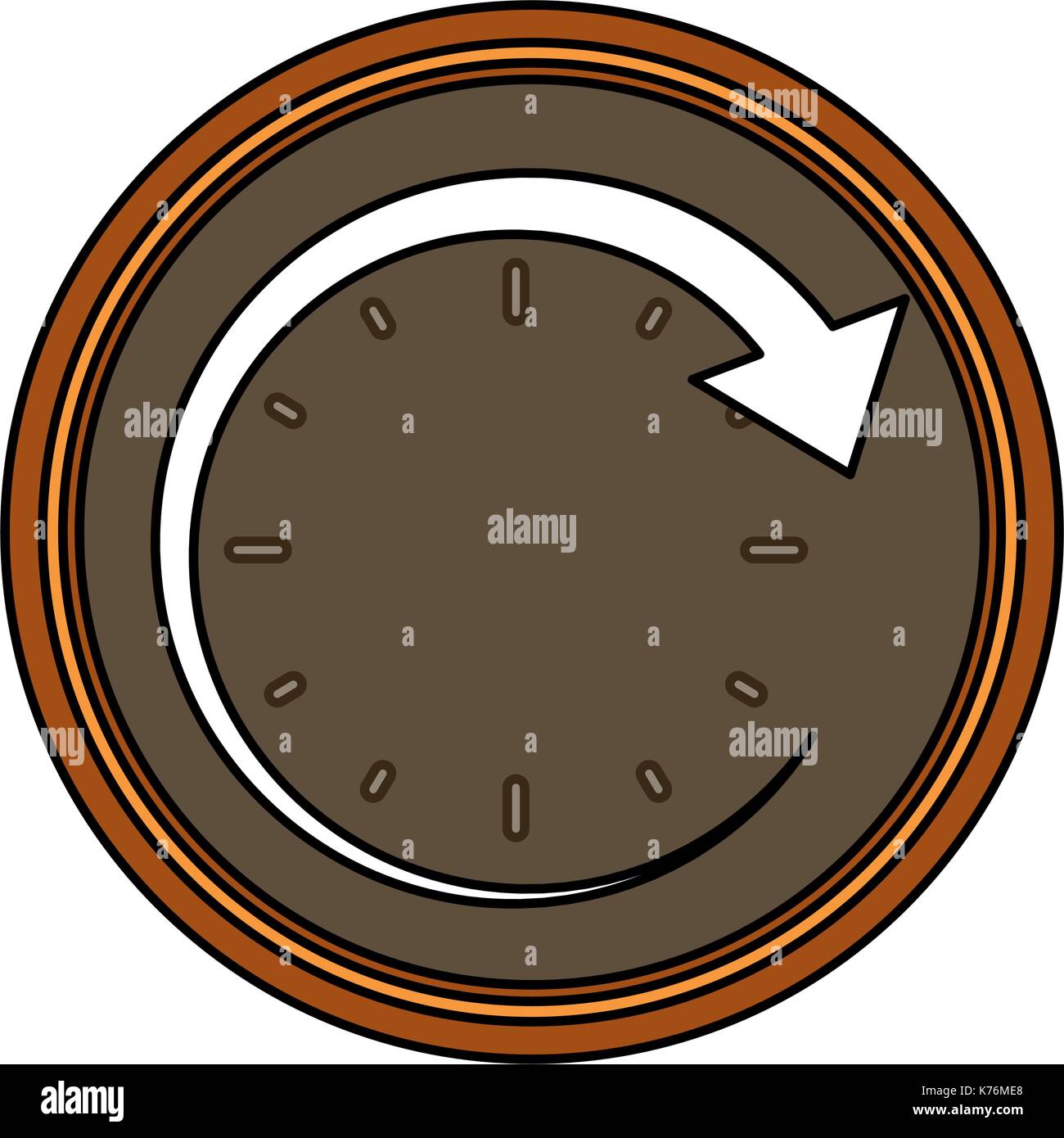 clock icon over white background vector illustration Stock Vector Image ...