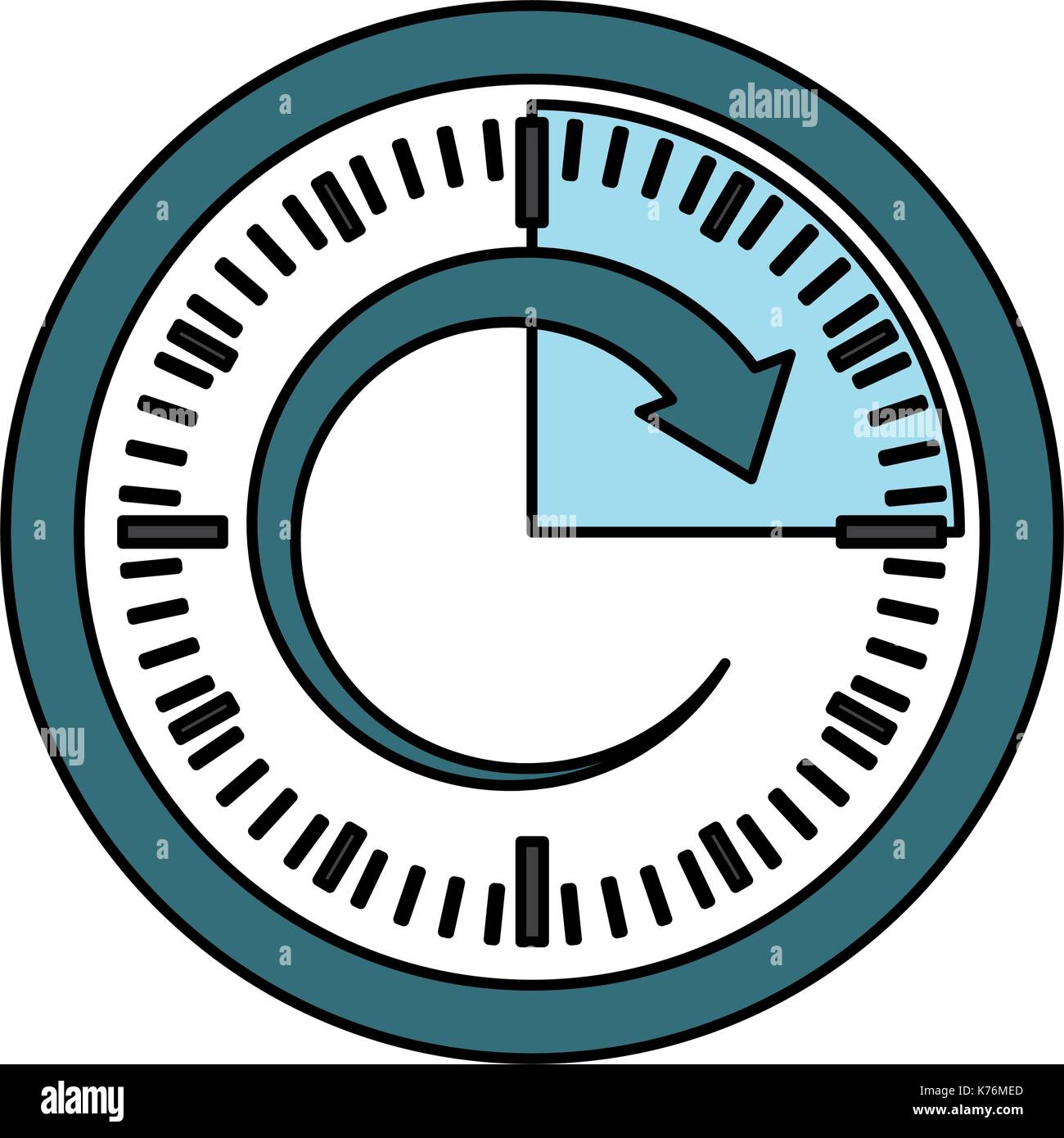 clock icon over white background vector illustration Stock Vector Image ...