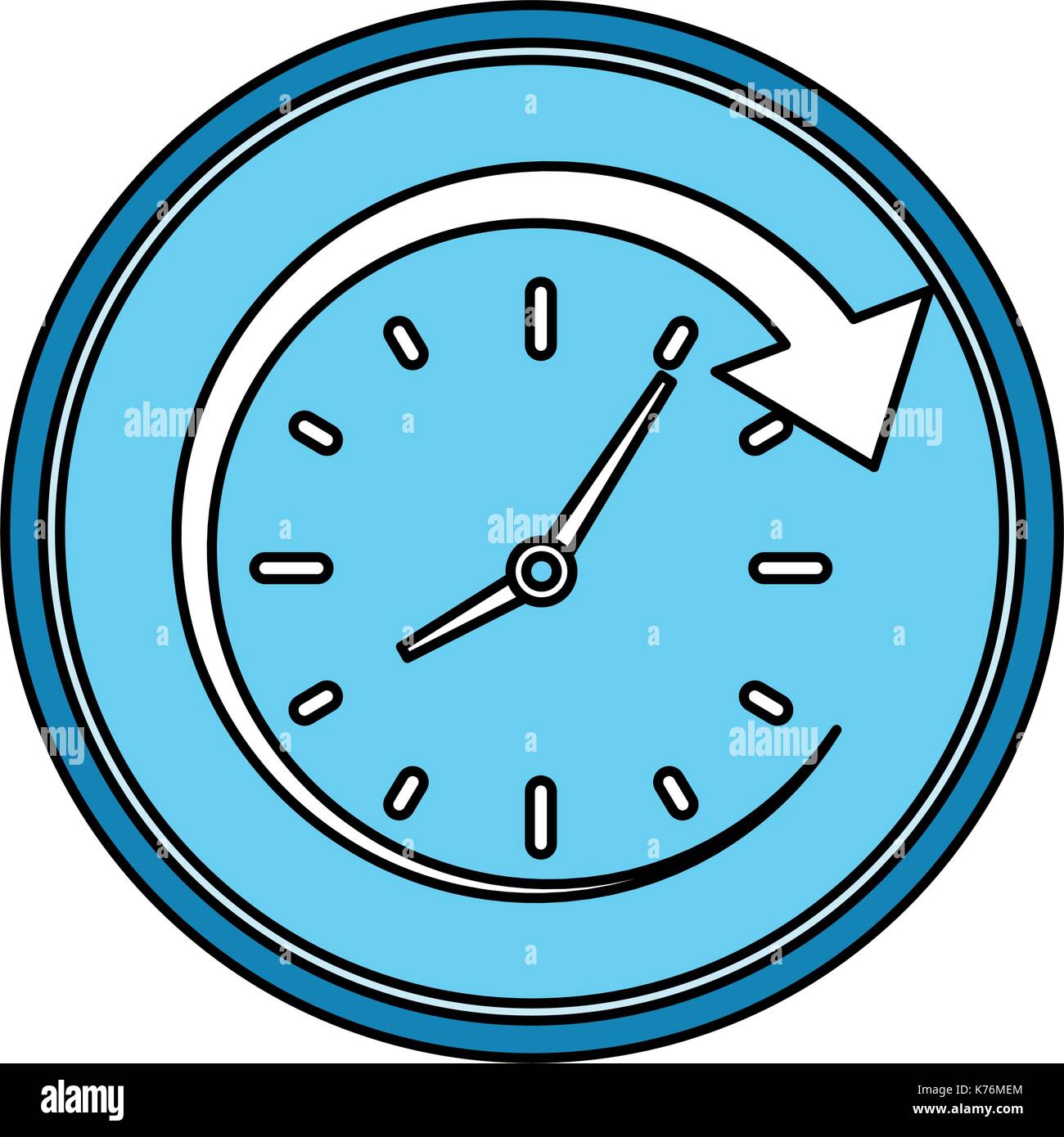 clock icon over white background vector illustration Stock Vector Image ...