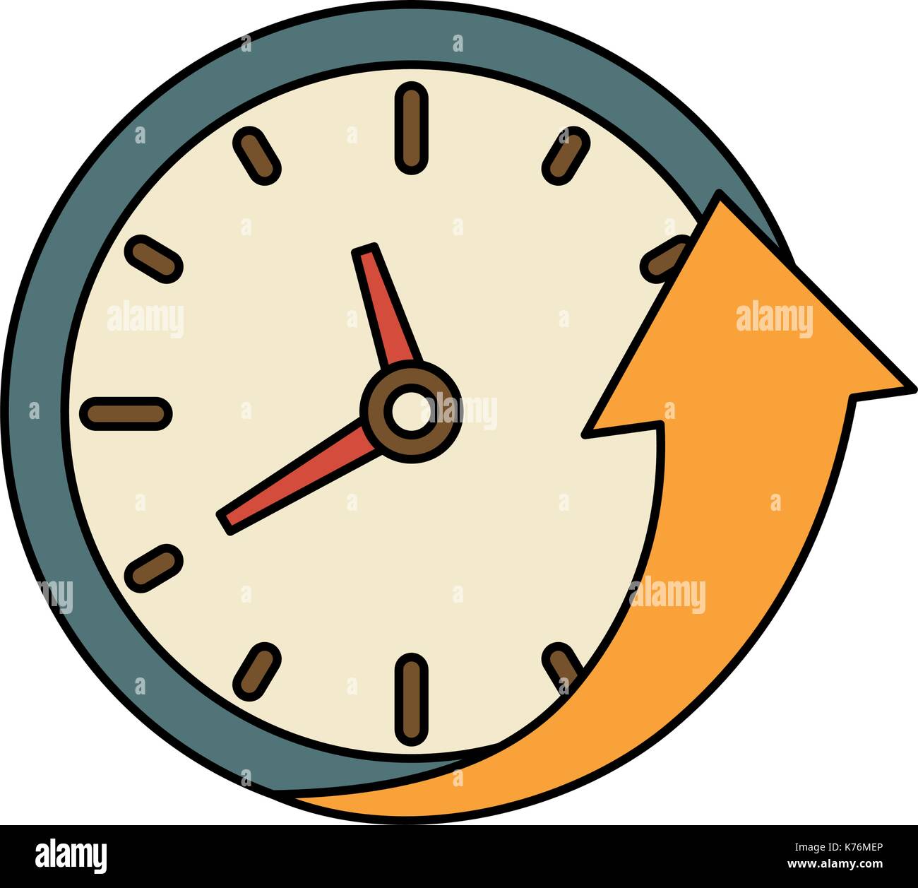 clock icon over white background vector illustration Stock Vector Image ...