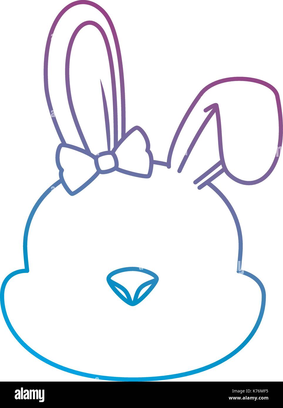 cute female rabbit character icon vector illustration design Stock ...
