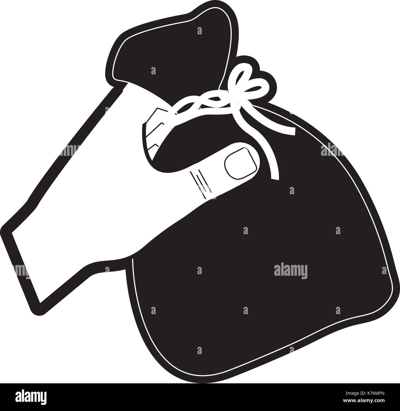 money sack icon over white background vector illustration Stock Vector ...